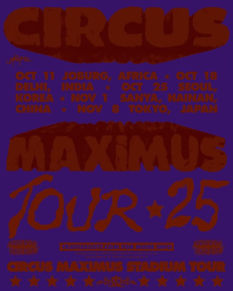 Travis Scott brings his Circus Maximus Tour to Joburg this October 2025 ...